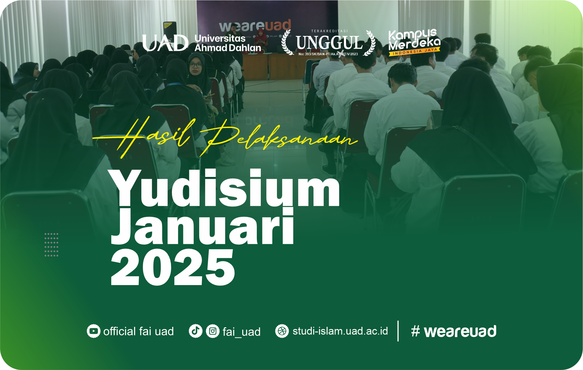 Hasil Yudisium Fakultas Agama Islam Periode Januari 2025 - Fakultas ...